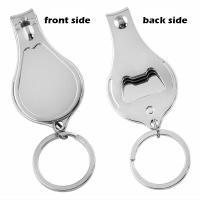 China Multi Function Sublimation Blank Foldable Hand Toe Opener Keyring Nail Scissors Nail Cutters for sale