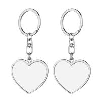 China Simple Valentine's Day Gift Customized Double Sided Sublimation Blank Heart Shape Keychain Pendant for sale
