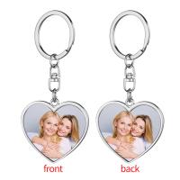 China Simple Valentine's Day Gift Customized Double Sided Sublimation Blank Heart Shape Keychain Pendant for sale