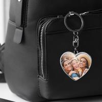China Simple Valentine's Day Gift Customized Double Sided Sublimation Blank Heart Shape Keychain Pendant for sale