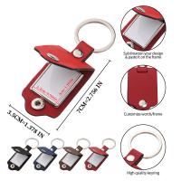 China Sublimation Leather Keychain Blanks Personalised Picture Keychain for sale
