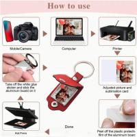 China Sublimation Leather Keychain Blanks Personalised Picture Keychain for sale