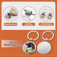 China Sublimation Round Photo Keychain personalized promotional gift for sale