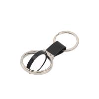 China Key Holder Souvenir Gifts Sublimation Double Sided Circle Rotary Keychain for sale