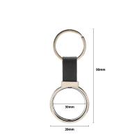 China Key Holder Souvenir Gifts Sublimation Double Sided Circle Rotary Keychain for sale