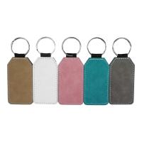 China PU Sublimation Heart Keychain Blank Custom Logo Double Side Printing Sublimation Leather Keychain for sale