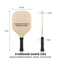 China Custom Logo Double Sided Printed Plywood Pickleball Paddle Sublimation Blank Pickleball Paddles for sale