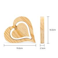 China Double Heart Photo Frame Sublimation Blanks Custom Wood Picture Frames For Christmas Decorative for sale