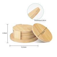 China Eco Friendly Round Sublimation Natural Bamboo Wood Coaster Custom Logo Pallet Cup Mat for sale