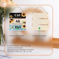China Sublimation Heat Transfer Blank Rectangular Wooden Signage Custom Shape Cut Bamboo Wooden Blank Signage Porch Decoration for sale