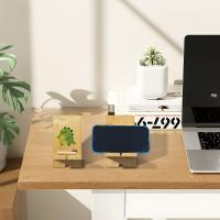 China Sublimate On Wood Ornaments Diy Cell Phone Wood Stand For Desk Wooden Mobile Phone Holder for sale