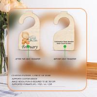 China Nursery Decor Eco Friendly Sublimation Wooden Baby Closet Dividers DIY Custom Closet Organizer for sale