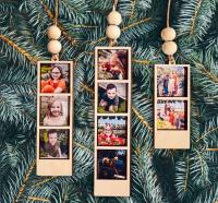 China Sublimation Custom Wood Picture Frames Car Charm DIY Family Photo Display Frame Sublimation Blank Photo Frame Hanging Gift for sale