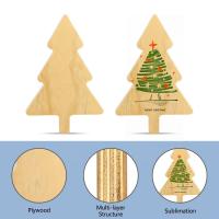 China Christmas Tree Shape Blank Pizza Breads Wooden Food Tray Wood Sublimation Cheese Chopping Board for sale