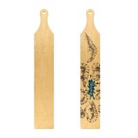 China Custom Wooden Narrow Rectangle Long Serving Tray Bread Sushi Food Blank Sublimation Cheese Board for sale