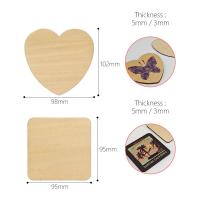 China DIY Customized Wood Sublimation Blanks Coffee Cup Mats Drink Pads Plywood Car Coasters for sale