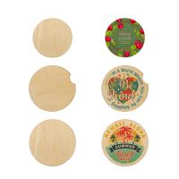 China DIY Customized Wood Sublimation Blanks Coffee Cup Mats Drink Pads Plywood Car Coasters for sale