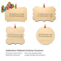 China Plywood Wooden Hanging Ornament Personalised Hanging Christmas Tree Decoration For Sublimation Heat Transfer for sale