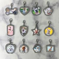China Personalized Metal Dog Tag With Diamonds Diy Custom Dog Tags For Pets for sale
