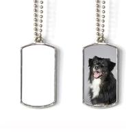 China Double Sided Sublimation Blank Pet Tag Zinc Alloy Military Name Dog Tags Necklace Sublimation Dog Tags for sale