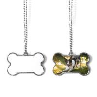 China Double Sided Sublimation Blank Pet Tag Zinc Alloy Military Name Dog Tags Necklace Sublimation Dog Tags for sale
