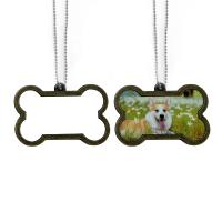 China Sublimation Bronze Edge Dog Tags Personalized Bone Pet Tag for sale