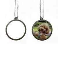 China Sublimation Bronze Edge Dog Tags Personalized Bone Pet Tag for sale