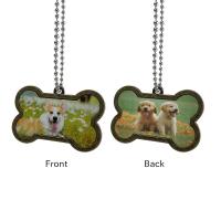 China Sublimation Bronze Edge Dog Tags Personalized Bone Pet Tag for sale