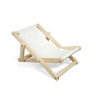 China Custom Logo Linen Sublimation Cat Bed Foldable Recliner Solid Wood Cat Sleeping Chair Adjustable Sublimation Pet Bed for sale