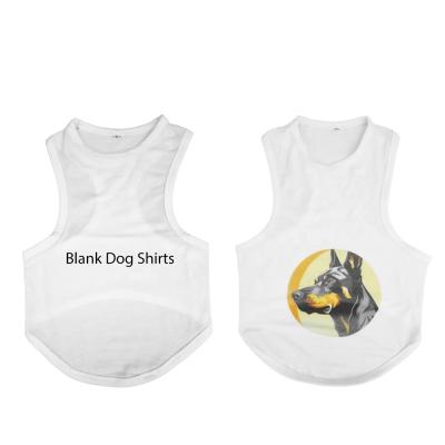 China Custom Dog Clothes Diy Photo Printing Polyester Cotton Feel Dog Shirt Sublimation Pet Clothes for sale