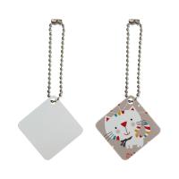 China White Aluminum Sublimation Dog Tag Blanks Double Sided Printing Id Name Pet Tags Pendant Ornament for sale