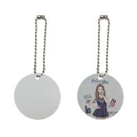 China White Aluminum Sublimation Dog Tag Blanks Double Sided Printing Id Name Pet Tags Pendant Ornament for sale