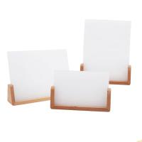 China U Shape LED Wooden Base Sublimation Acrylic Photo Panel Customized Light Up Desktop Memorial Photo Frame for sale