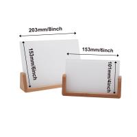 China U Shape LED Wooden Base Sublimation Acrylic Photo Panel Customized Light Up Desktop Memorial Photo Frame for sale
