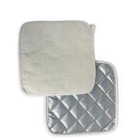 China Blank Linen Sublimation Pot Holder Heat Resistant Sublimation Oven Mitt for sale