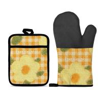 China Diy Silicone Heat Resistant Pot Holder With Pocket Linen Sublimation Pot Holder Blanks for sale