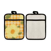 China Diy Silicone Heat Resistant Pot Holder With Pocket Linen Sublimation Pot Holder Blanks for sale