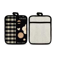 China Diy Silicone Heat Resistant Pot Holder With Pocket Linen Sublimation Pot Holder Blanks for sale