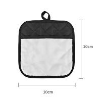 China Black Linen Blank Sublimation Pot Holders With Pocket Custom Pot Holder Pads for sale