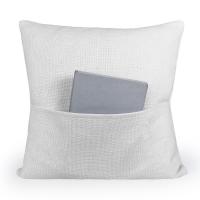 China 16 By 16 Blank White Sublimation Pillow Covers With Pocket Book Cushion Cover Linen Throw Pillows Sublimation Pillow Case for sale