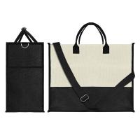 China Sublimation Duffle Shoulder Bag Blank DIY Custom Printed Logo Compound Cotton Linen Sublimation Tote Bag for sale
