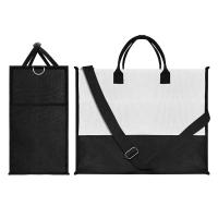 China Sublimation Duffle Shoulder Bag Blank DIY Custom Printed Logo Compound Cotton Linen Sublimation Tote Bag for sale