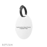 China Sublimation Luggage Tags Blanks Custom Printing Double Sided PBT Plastic Sublimation Luggage Tag for sale
