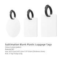 China Sublimation Luggage Tags Blanks Custom Printing Double Sided PBT Plastic Sublimation Luggage Tag for sale