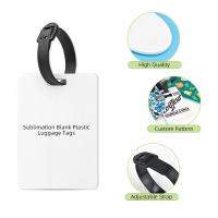 China Sublimation Luggage Tags Blanks Custom Printing Double Sided PBT Plastic Sublimation Luggage Tag for sale