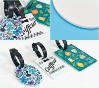 China Sublimation Luggage Tags Blanks Custom Printing Double Sided PBT Plastic Sublimation Luggage Tag for sale