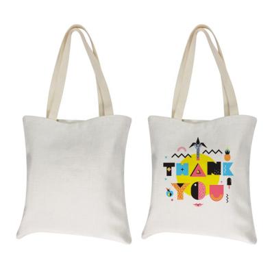 China 36*39cm Sublimation Tote Bag Blanks Custom Printed Logo Linen Sublimation Shopping Bag for sale