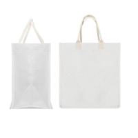 China White Linen Dye Sublimation Tote Bags Custom Sublimation Beach Bags for sale