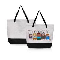 China Large Capacity 380g Linen Sublimation Tote Bags Blanks Custom Print Logo Sublimation Shopping Handbags With Zipper for sale
