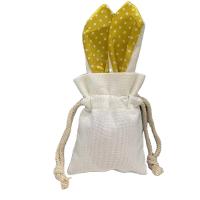 China DIY Sublimation Easter Bunny Ear Drawstring Bag Sublimation Blank Plain Bunny Gift Bag Easter Bucket Basket for sale